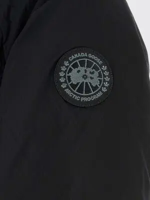 Canada Goose Lodge Water-repellent Down Jacket With Classic Collar And Logo - Black