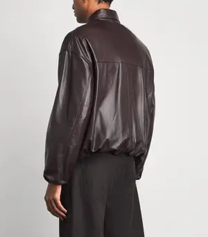 ARMA Reversible Backett Leather Bomber Jacket