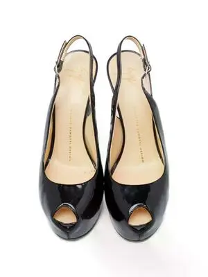 GIUSEPPE ZANOTTI Peep-toe Slingback Pumps