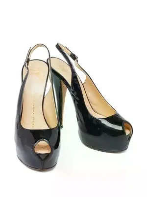 GIUSEPPE ZANOTTI Peep-toe Slingback Pumps