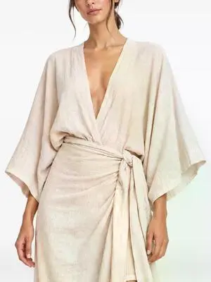 INMACULADA Silvestre Wrap-style Asymmetric Dress - Neutrals
