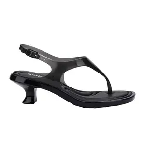 Melissa Kitten Heel Sandal In Smoke Black
