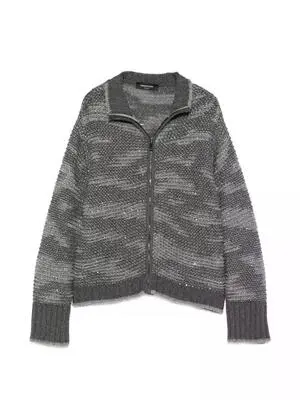 Fabiana Filippi Sequin-embellished Zip-up Cardigan - Grey