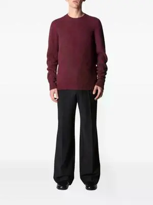 ROBERTO COLLINA Bouclé-knit Crew-neck Sweater