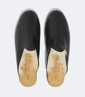 Sabah Shearling-lined Leather Mules