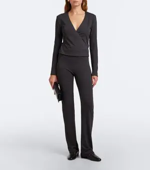 LESET Lauren Jersey Straight Pants