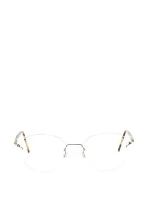 LINDBERG Spirit Rimless Round-frame Glasses - Silver
