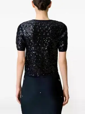 Claudie Pierlot Sequin-embellished Floral-pattern Cardigan