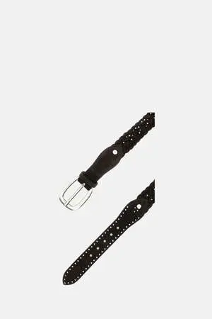 GOLDEN GOOSE Suede Belt With Micro Studs Houston