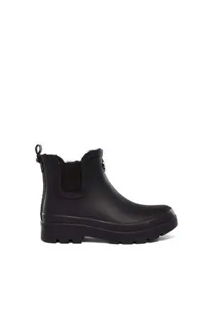 Holland Cooper Sherpa Lined Chunky Chelsea Wellington - Black
