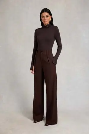 Holland Cooper High Waisted Wide Leg Trouser Twill 's