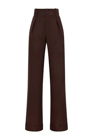 Holland Cooper High Waisted Wide Leg Trouser Twill 's