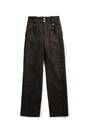 Holland Cooper High Waisted Straight Trouser Herringbone 's
