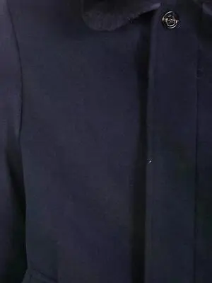 MOORER Fur-collar Wool Coat