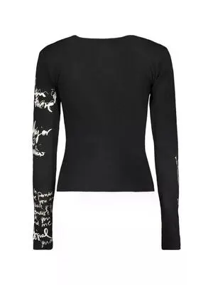 Desigual Scribble-print Cut-out T-shirt