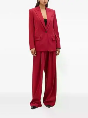 Another Tomorrow Single-button Relaxed Blazer