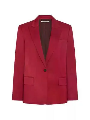 Another Tomorrow Single-button Relaxed Blazer - Red