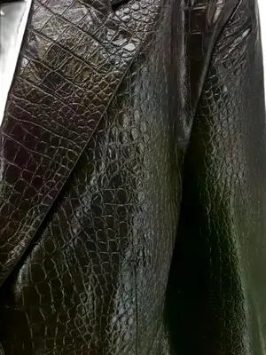 ALYSI Crocodile-effect Single-breasted Blazer