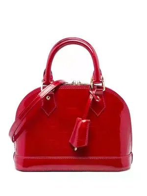 LOUIS VUITTON 2013 Monogram Vernis Alma Bb Satchel - Red