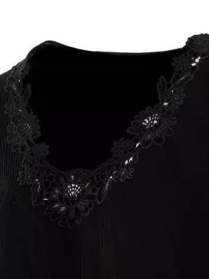TWINSET Lace-trim Ribbed Bodysuit