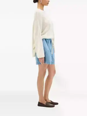 Another Tomorrow Chambray Drawcord Shorts