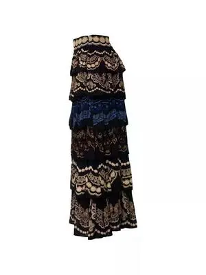 Farm Rio Nicole Ruffled Maxi Skirt
