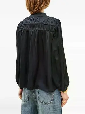 Ba&sh Cessia Gathered Blouse - Blue