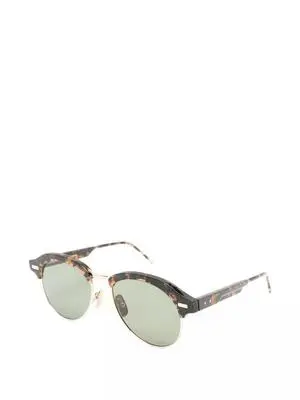 Thom Browne Tortoiseshell-effect Browline-frame Sunglasses