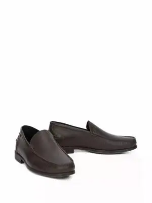 Bally Grainy Leather Loafers - Brown