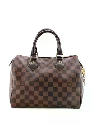 LOUIS VUITTON Speedy Handbag Damier 25 Satchel - Brown