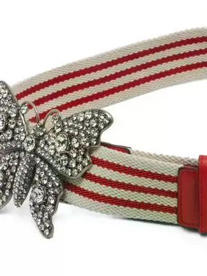 Gucci Butterfly Crystal-embellished Belt
