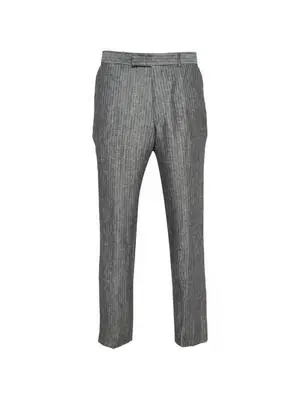 BOSS Pinstripe Straight-leg Trousers - Grey