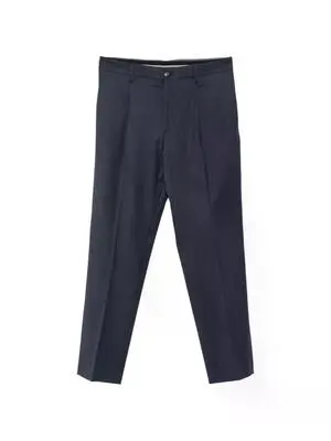 Canali Pleated Tailored Trousers - Blue