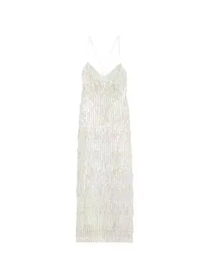 LE TWINS Sequin-embellished Fringed Dress