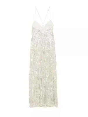 LE TWINS Sequin-embellished Fringed Dress