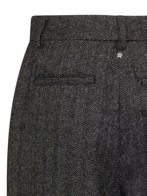Lorena Antoniazzi Herringbone-pattern Straight-leg Trousers