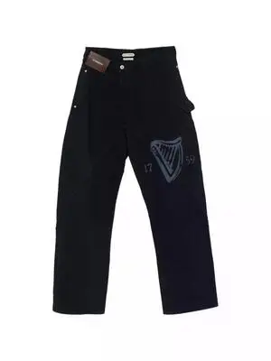 JW Anderson Guinness Print Workwear Wide-leg Trousers - Blue