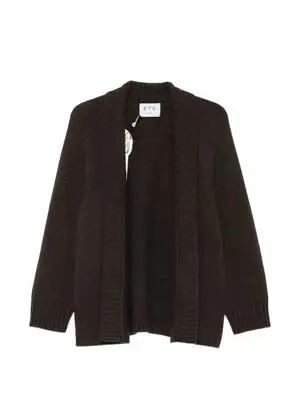 FTC Shawl-collar Raglan-sleeve Cardigan - Brown