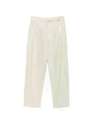 Co Pleated Leather Trousers