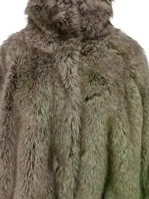 ALYSI Faux-fur Funnel-neck Jacket