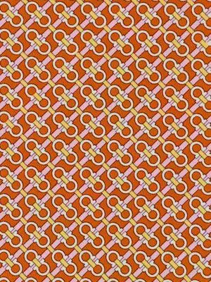 FERRAGAMO Gancini Print Silk Tie