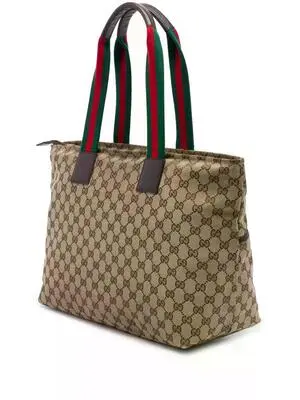 Gucci 2016-2026 Gg Canvas Web Tote Bag