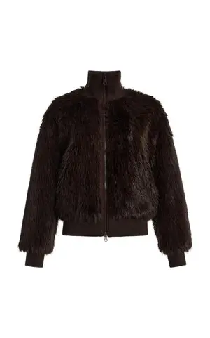 WE NORWEGIANS Dovre Faux Fur Jacket - Brown