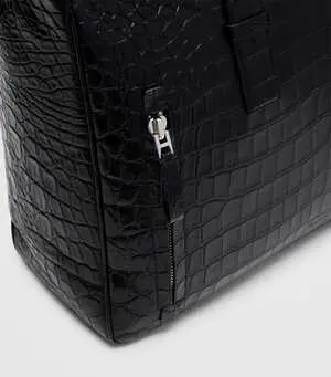 TOM FORD Large Calfskin Croc-embossed Victor Tote Bag