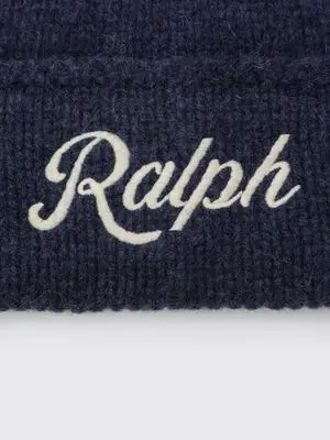 Polo Ralph Lauren Knitted Wool Beanie With Cuff And Embroidered Logo - Navy