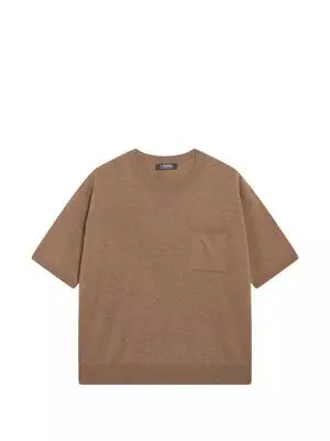 Max Mara Chest-pocket Short-sleeve Sweater - Brown