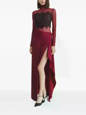 2310 STUDIO Asymmetric Draped Maxi Skirt