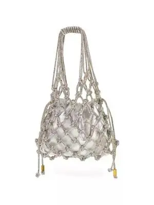 HIBOURAMA Carrie Crystal-embellished Tote Bag - Silver
