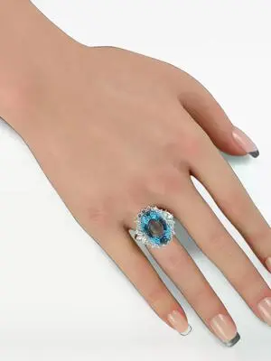 LB EXCLUSIVE Aquamarine Diamond Ring
