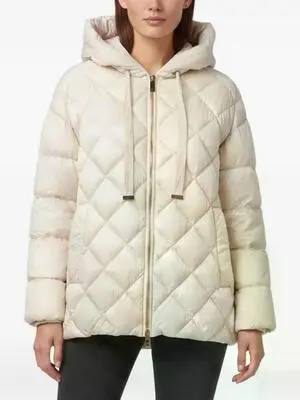 Max Mara Zip-up Quilted Down Jacket